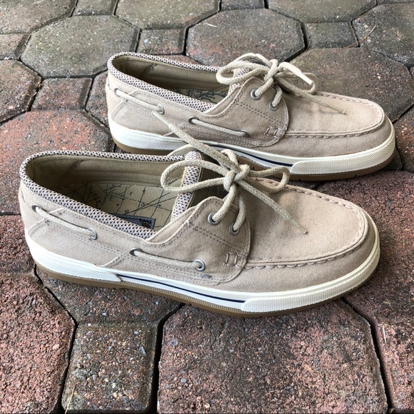 OP | Shoes | Mens 9 Vintage Ocean Pacific Khaki Boat Shoes | Poshmark